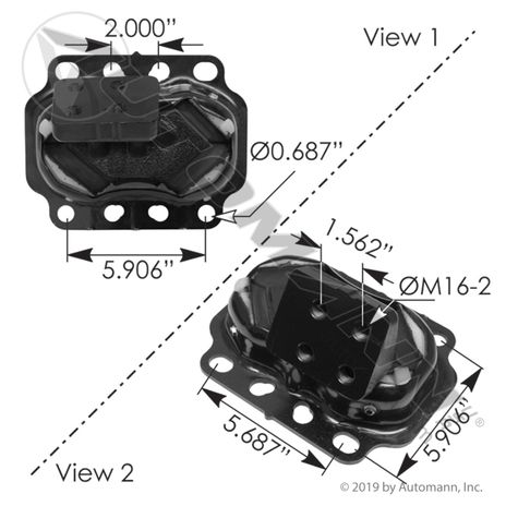 Automann M17481R Motor Mount Rear RH Peterbilt — Great American, Inc.