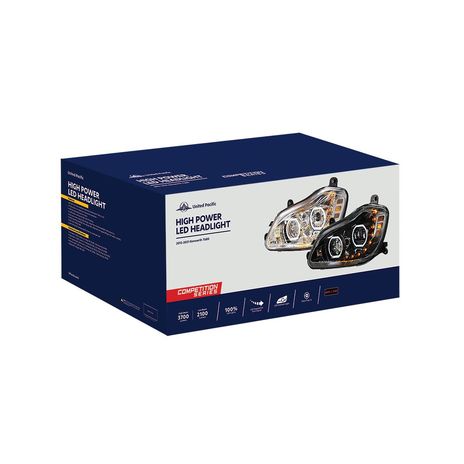 United Pacific 35743 Black 10 LED Headlight For 2013-2021 Kenworth T680 ...