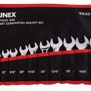 Sunex 9915A 14 Pc. SAE Full Polish V Groove Combination Wrench Set Great American Inc